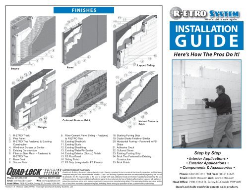 Installation Guide - Quad-Lock Building Systems
