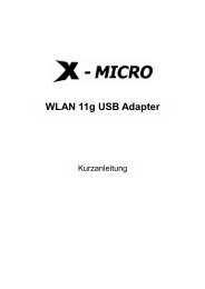 WLAN 11g USB Adapter - X-Micro Technology