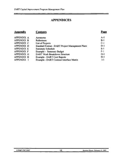 DART Capital Improvement