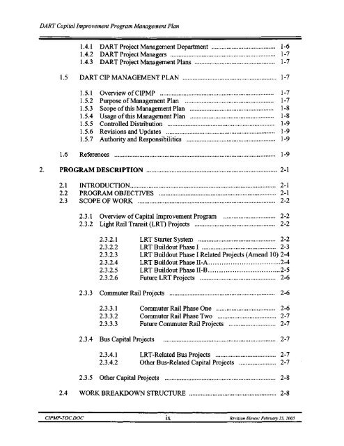 DART Capital Improvement