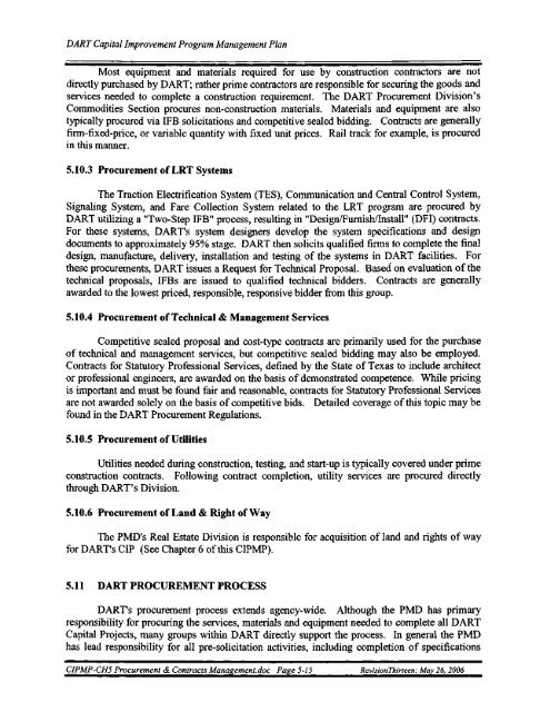 DART Capital Improvement