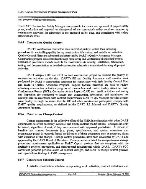 DART Capital Improvement