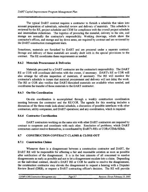 DART Capital Improvement