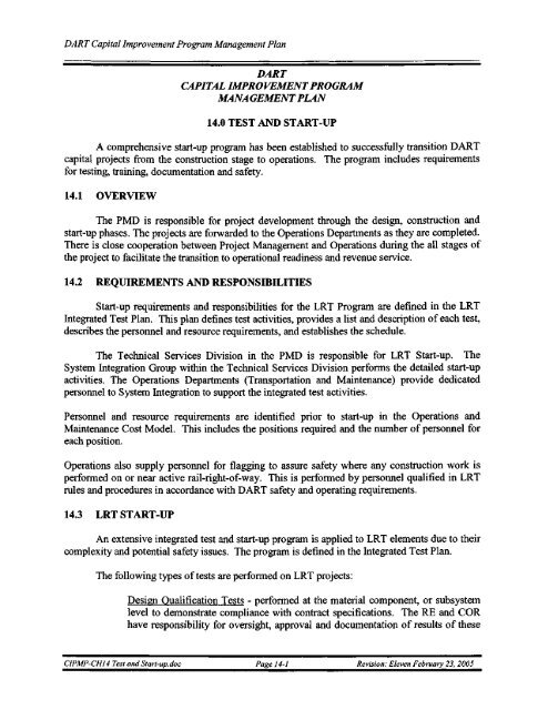 DART Capital Improvement