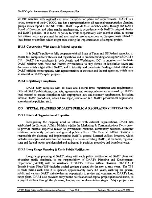 DART Capital Improvement