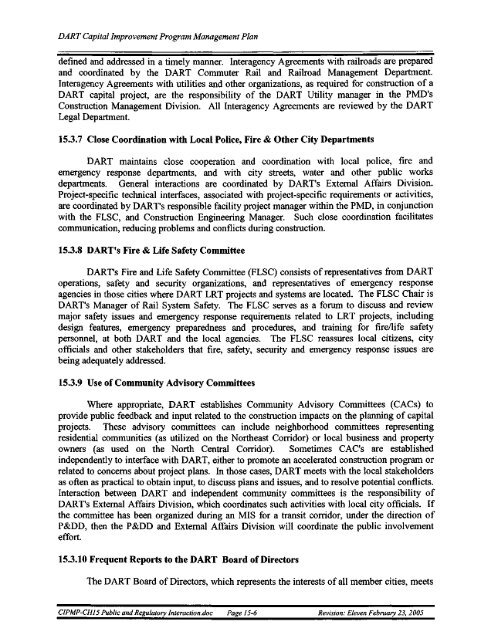 DART Capital Improvement