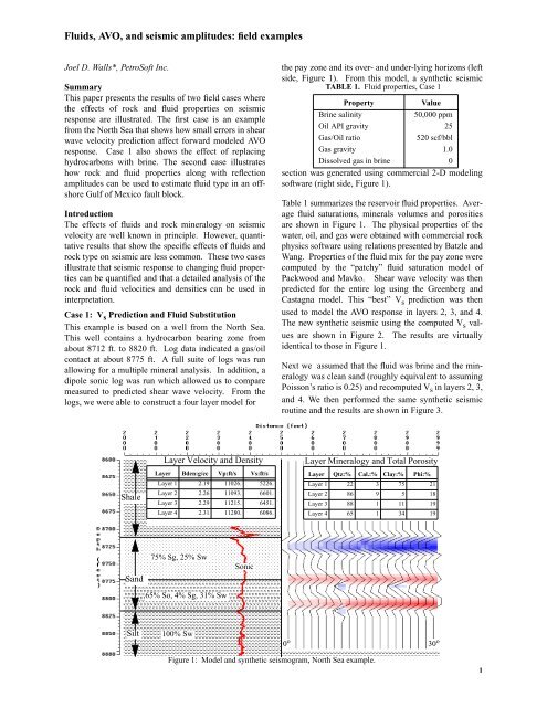 Fluids, AVO, and seismic amplitudes - Rock Solid Images