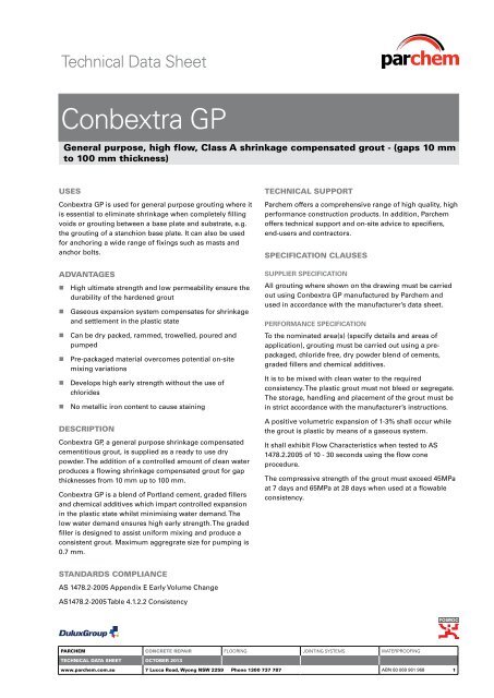 TDS Fosroc Conbextra Cable Grout HS India3 PDF Concrete, 48% OFF