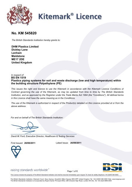 Kitemark United Kingdom