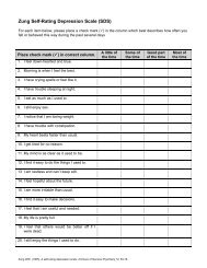 Zung Self-Rating Depression Scale (SDS) - Mental Health Ministries