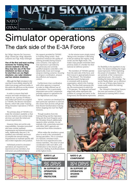 Simulator operations - nato awacs