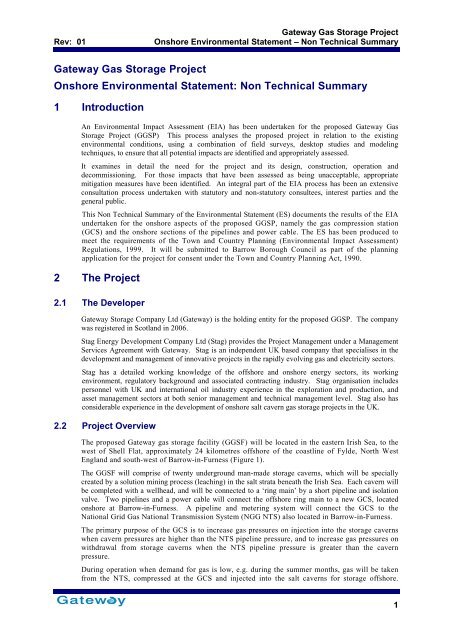 Gateway Gas Storage Project Onshore Environmental Statement ...