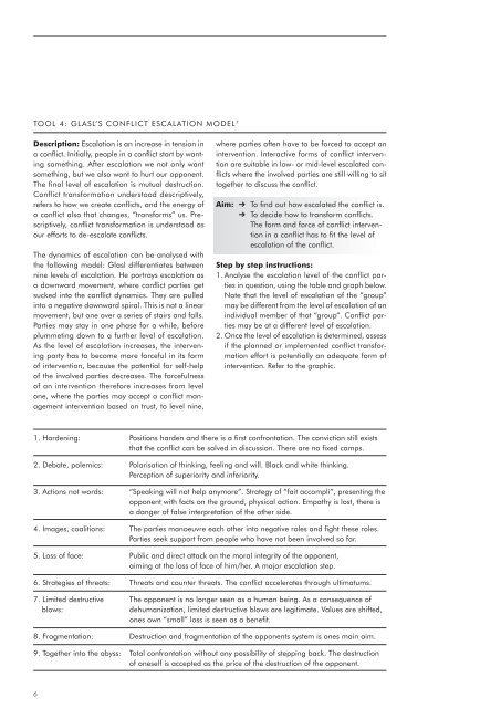 TOOL 4: GLASL’S CONFLIC