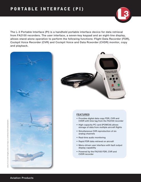 PORTABLE INTERFACE (PI) - L-3 Aviation Recorders