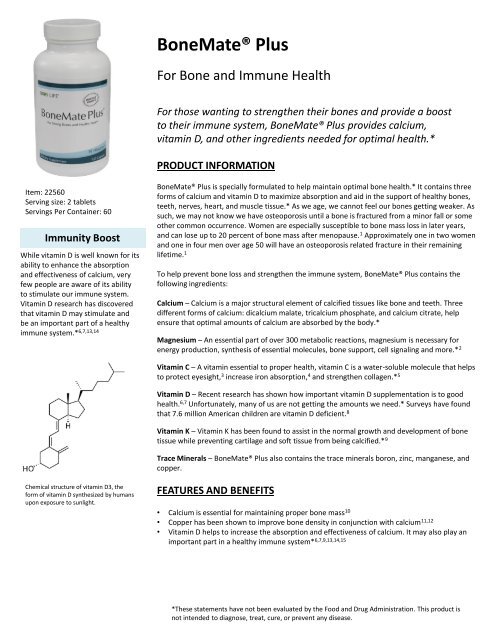BoneMate® Plus - Unicity Science