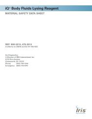 iQ® Control/Focus Set PACKAGE INSERT - Iris Diagnostics