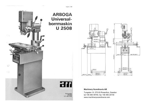 Arboga U2508 universal mill drill - HH Roberts Machinery