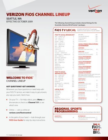 Channel Lineup - Broadband Reports