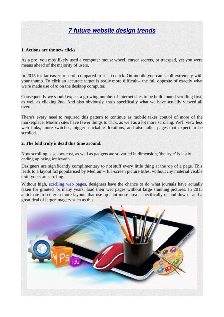 7 future website design trends