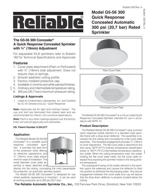 040 - Reliable Automatic Sprinkler Co.