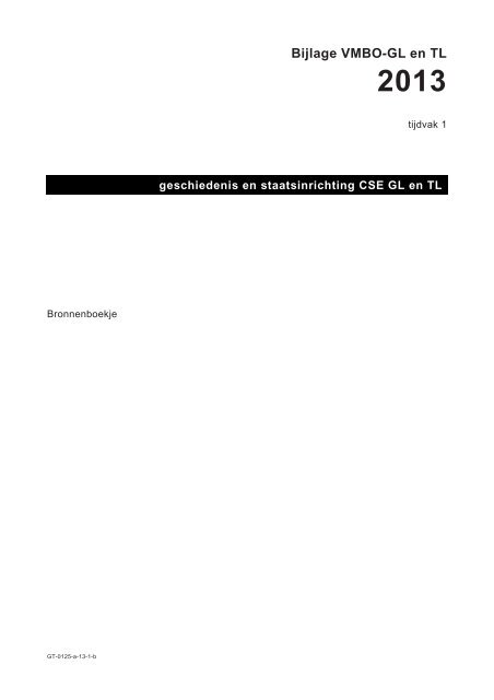 Bijlage VMBO-GL en TL 2013