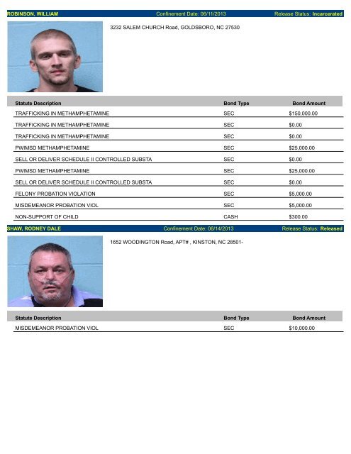 ROBINSON, WILLIAM Conf