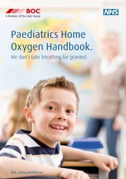 Medical gas cylinder data chart - BOC Healthcare