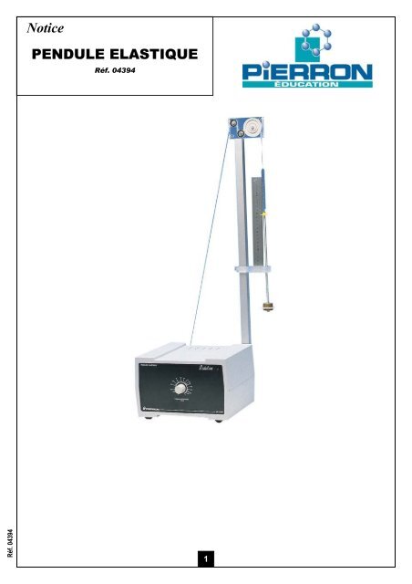 Notice PENDULE ELASTIQUE - Pierron