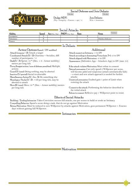 Social Defense and Join D