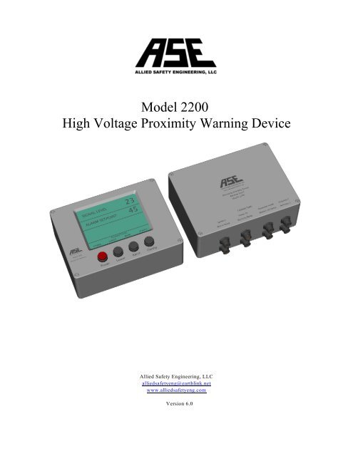 ASE 2200 Technical Manual - Allied Safety Engineering