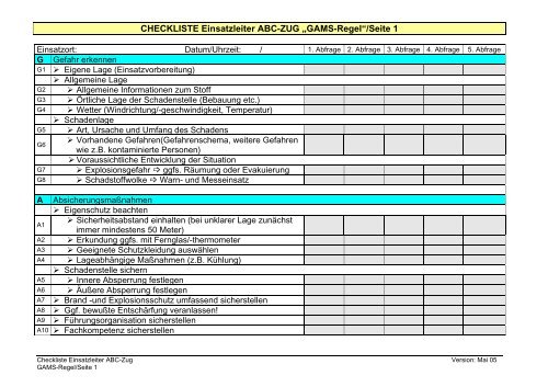 GAMS-Regel - ABC-Einsatzhandbuch