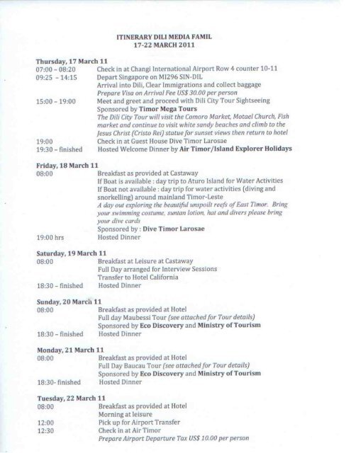 draft itinerary - Singapore Press Club