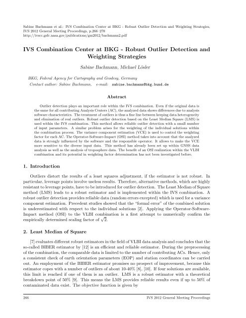 Robust Outlier Detection And Weighting Strategies Ivs