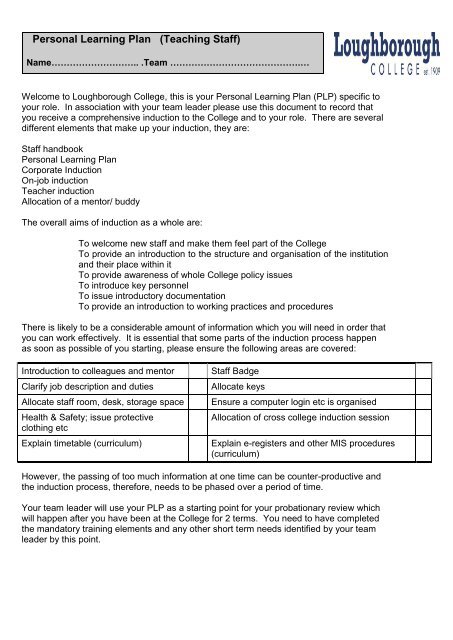 Personal Learning Plan teaching staff.pdf - College Documents ...