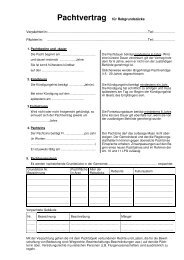Muster: Pachtvertrag Restaurant