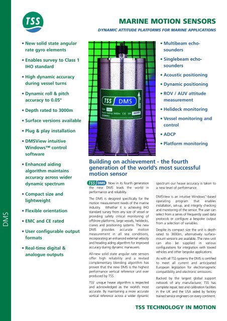 DMS Motion Sensors - Saderet Ltd