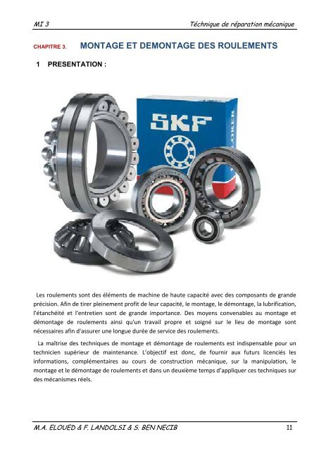 chapitre 3. montage et dÃ©montage des roulements - Technologue pro