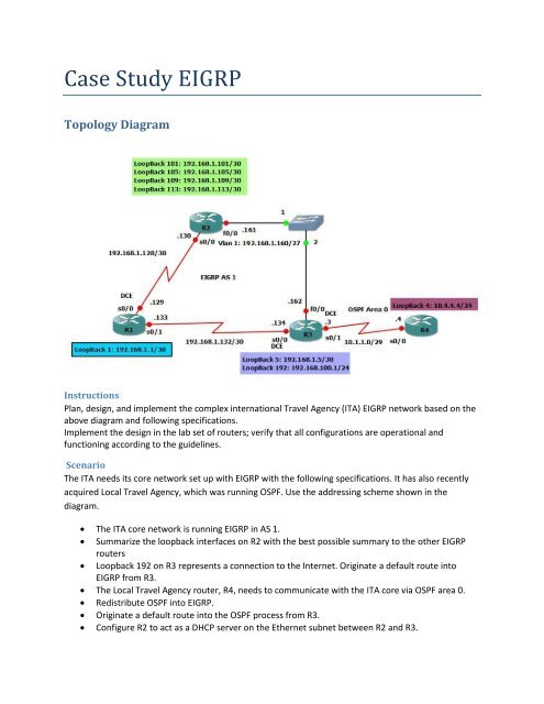 Case Study EIGRP - The Cisco Learning Network