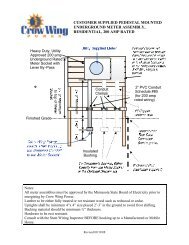 customer supplied pole mounted overhead ... - Crow Wing Power