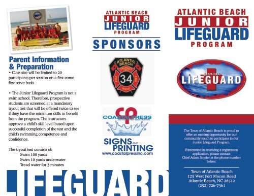 Junior Lifeguard Program - Atlantic Beach