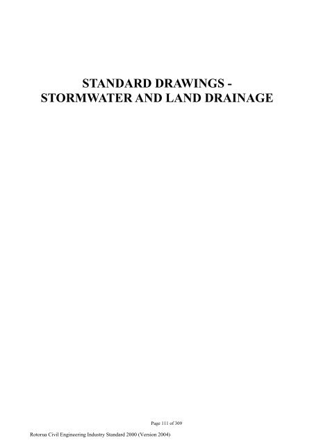 Standard Drawings â Stormwater and Land Drainage