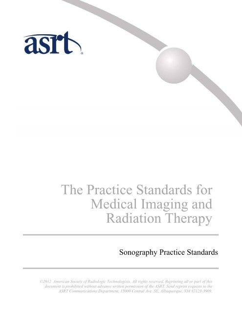 The Practice Standards for Medical Imaging and Radiation Therapy