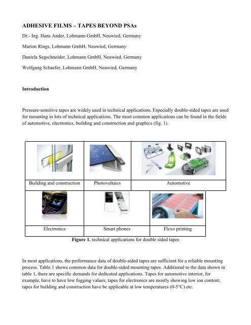 Download Paper - PSTC. Pressure Sensitive Tape Council