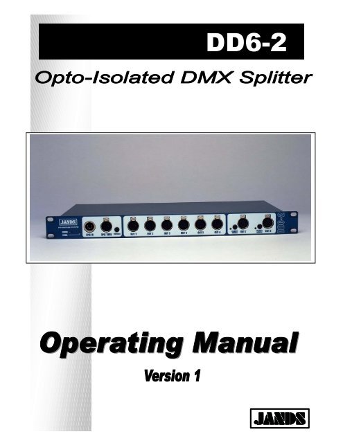 DD6-2 Operating Manual V2 - Jands