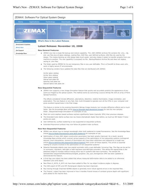 2008 - Zemax