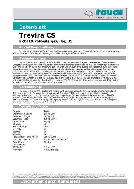 How trevira cs works, Trevira CS