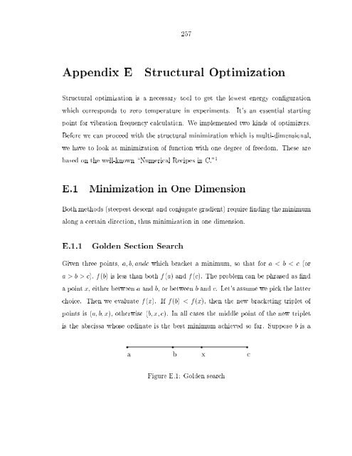Appendix E Structural Optimization