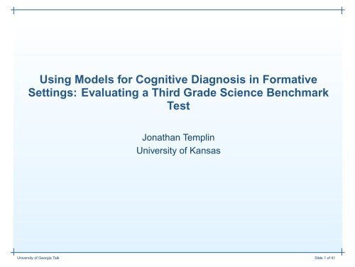 The DINA Model - Jonathan Templin's Website - University of Georgia