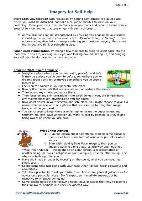 Imagery for Self Help - DBT Self Help