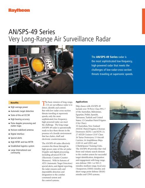 AN/SPS-49 Series Very Long-Range Air Surveillance ... - Raytheon
